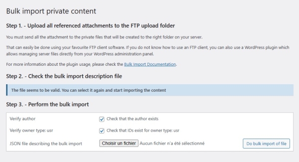 Bulk Import - WP Customer Area