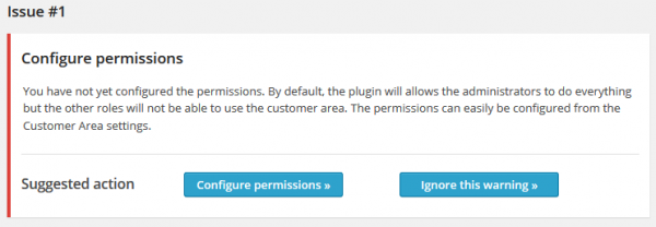 Initial setup - WP Customer Area
